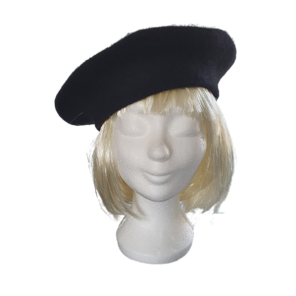 Wollen baret - zwart - Vestsluitingen.nl